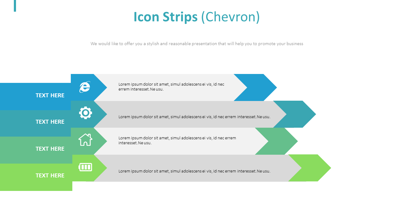 Icon Strips Diagram (Chevron)