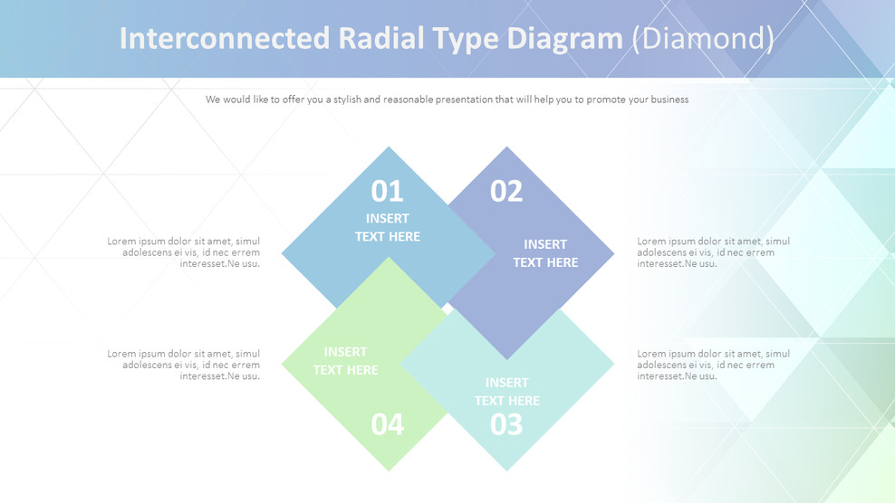 Interconnected Radial Type Diagram (Diamond)