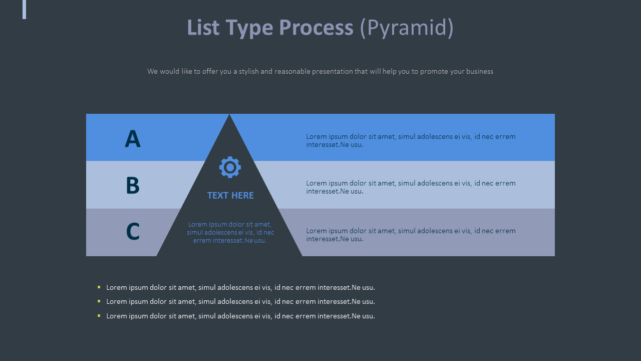 List Type Process Diagram (Pyramid)