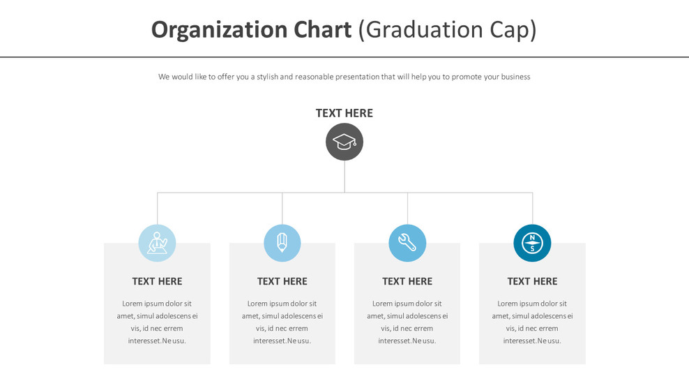 Organization Chart Diagram (Graduation Cap)|Hierarchy