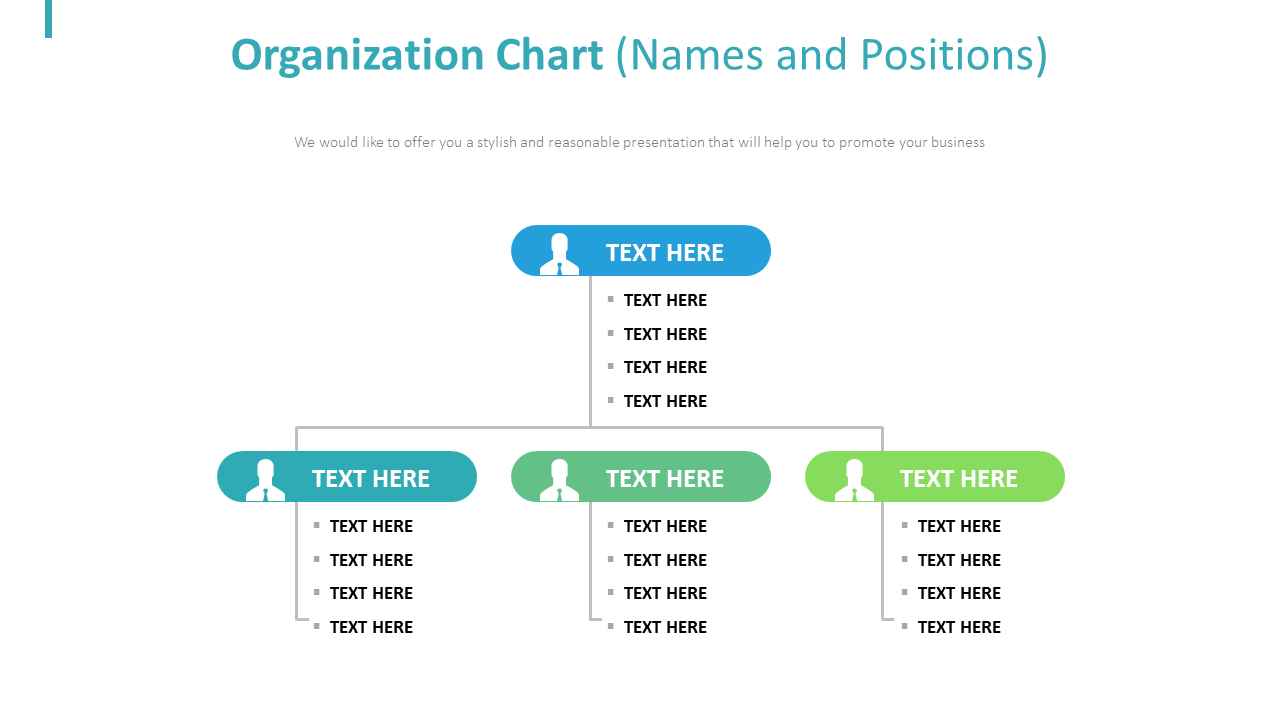 Organization Chart Diagram (Names and Positions)