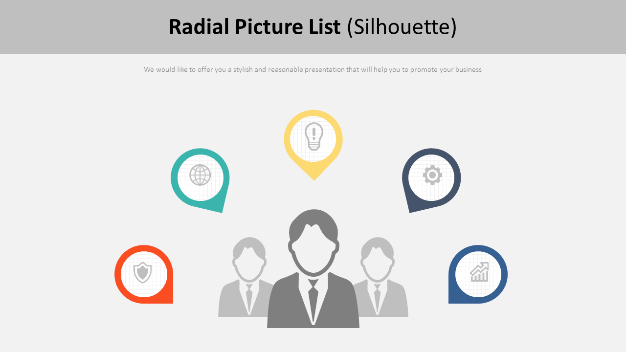 Radial Picture List Diagram (Silhouette)