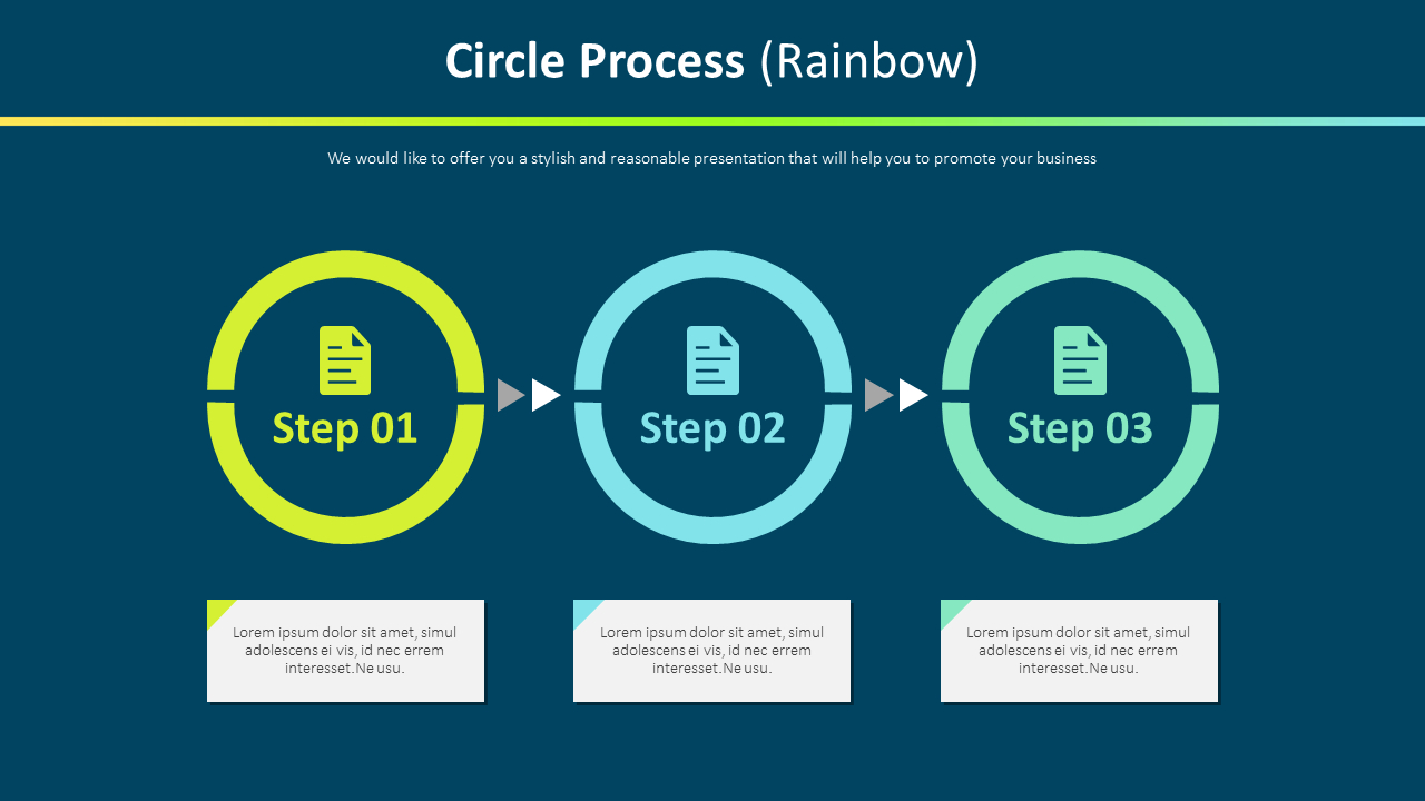 Circle Process Diagram (Rainbow)