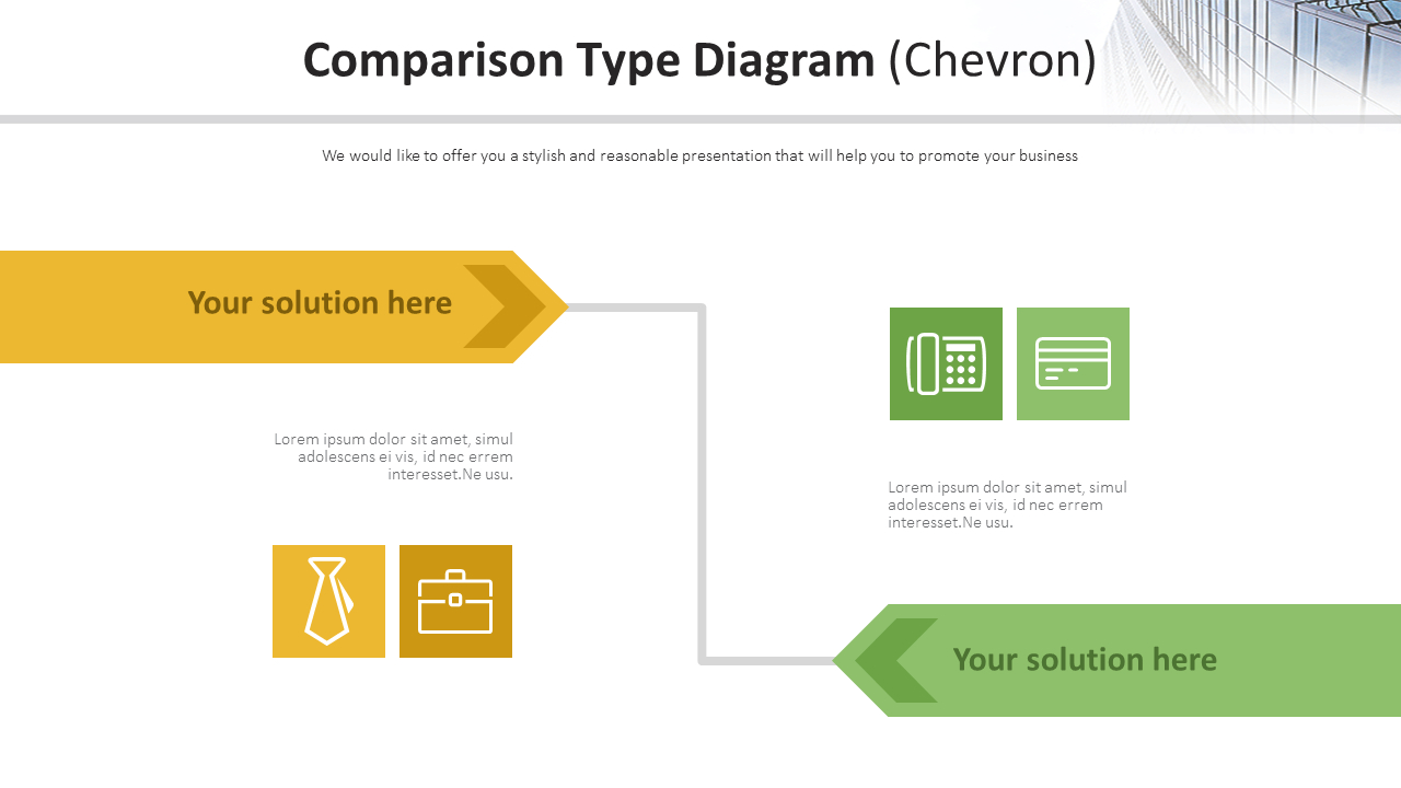 Comparison Type Diagram (Chevron)