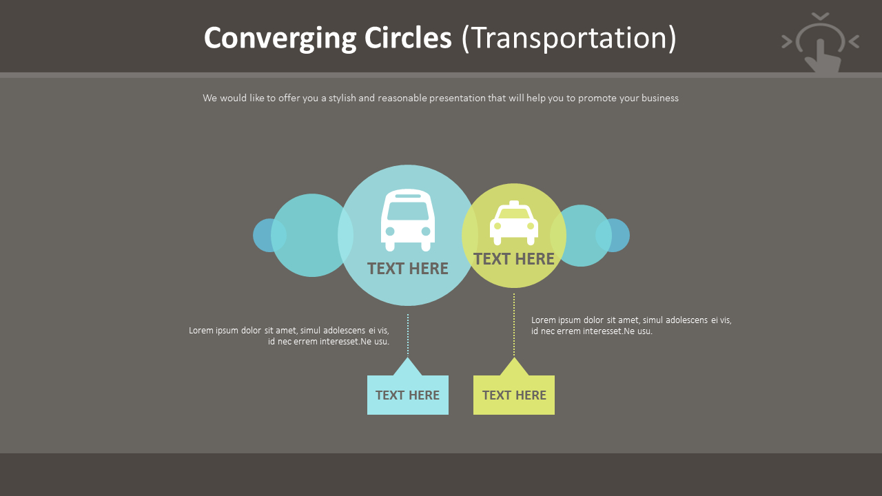 Free Converging Circles Diagram (Transportation)|Slides