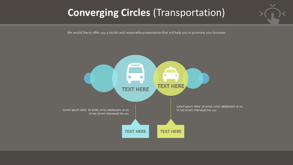 Free Converging Circles Diagram (Transportation)|Slides