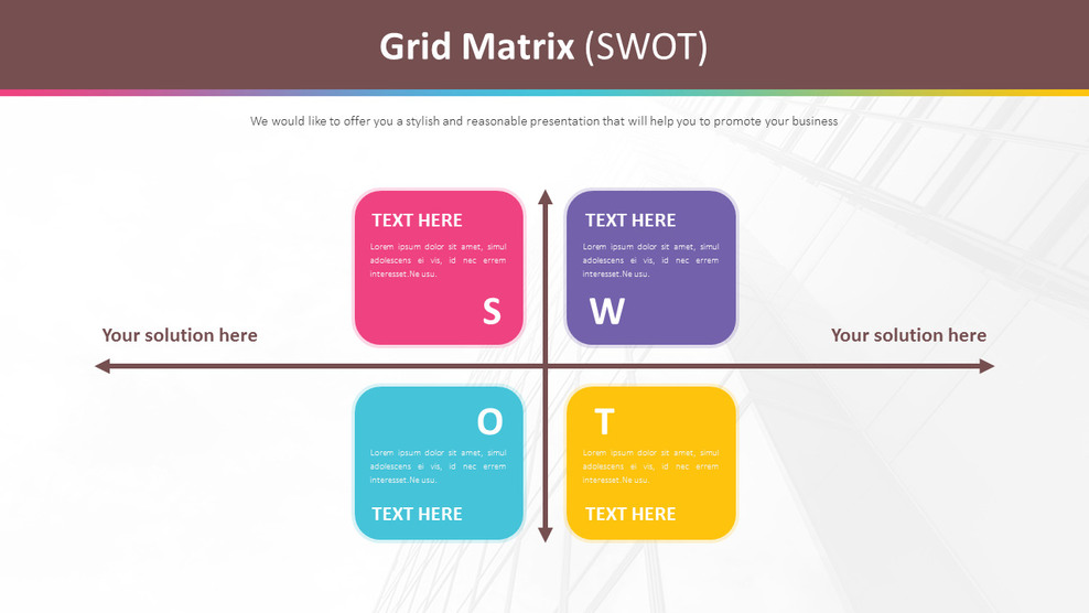 Grid Matrix Diagram (SWOT)