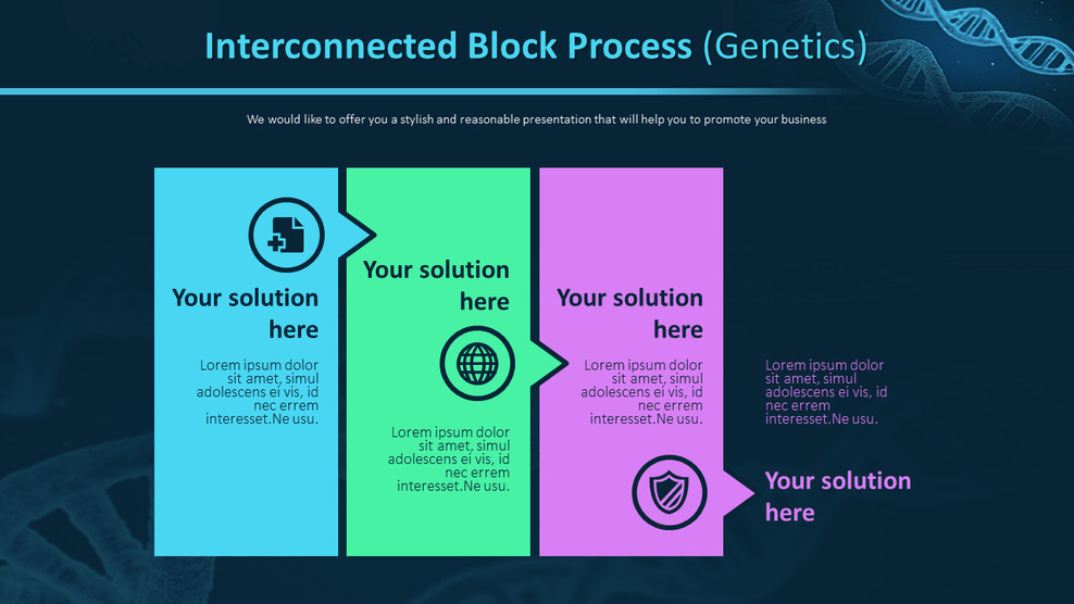 Interconnected Block Process Diagram (Genetics)|List