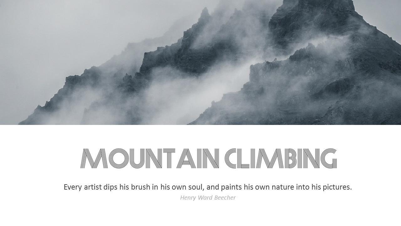 Mountain climbing PPT Templates