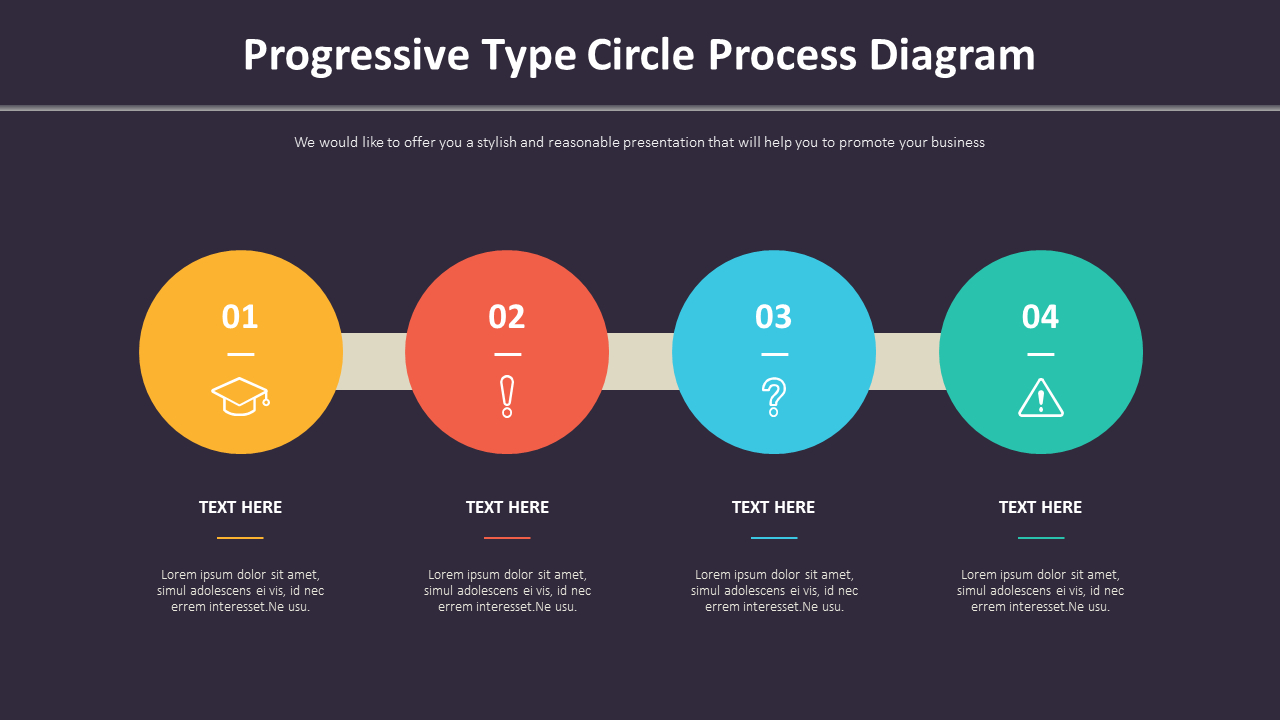 Progressive Type Circle Process Diagram