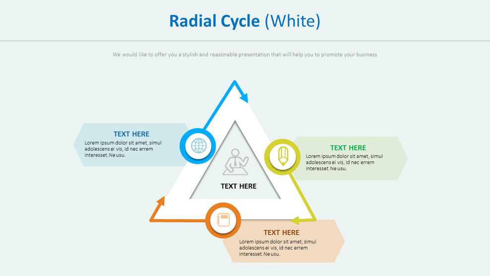 Radial Cycle Diagram (White)