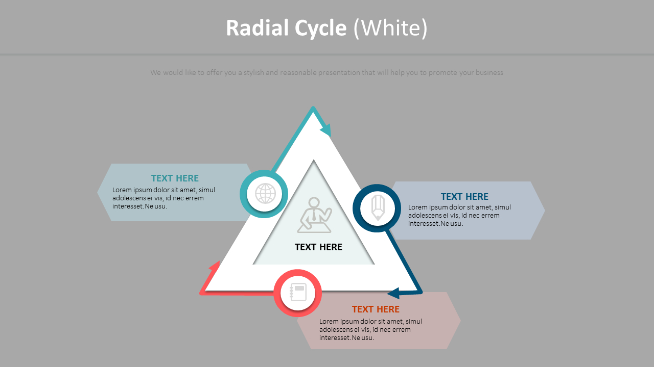 Radial Cycle Diagram (White)