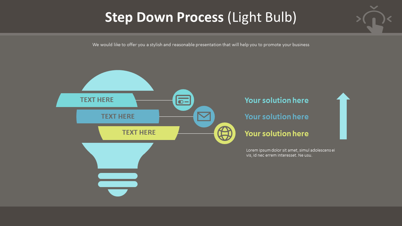 Step Down Process Diagram (Light Bulb)