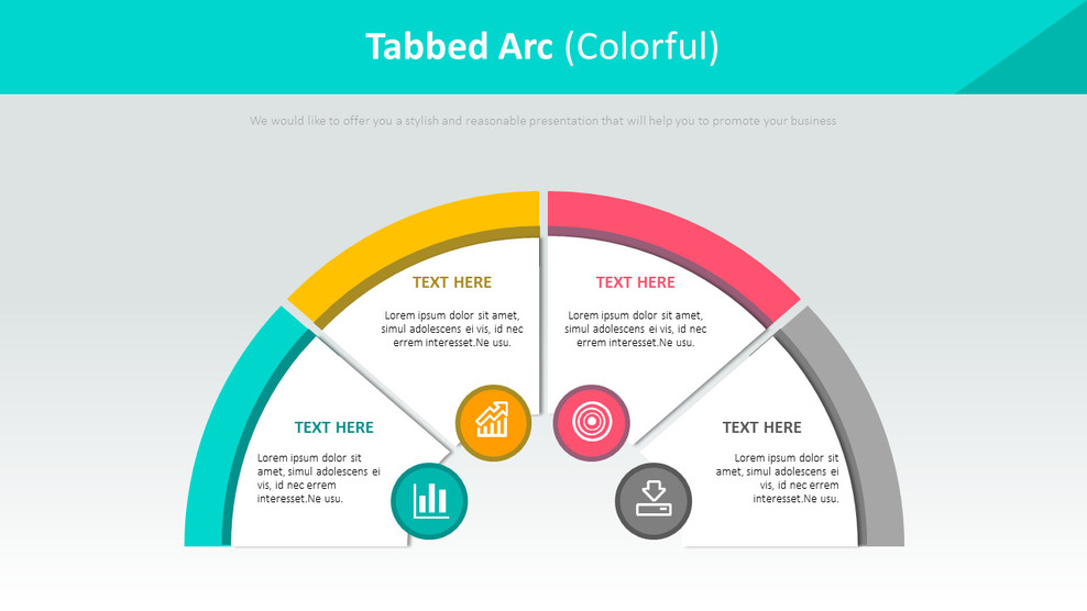 Tabbed Arc Diagram (Colorful)|Cycle