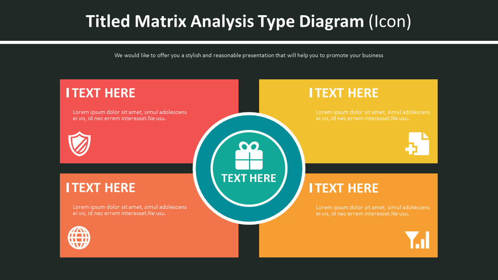Titled Matrix Analysis Type Diagram (Icon)