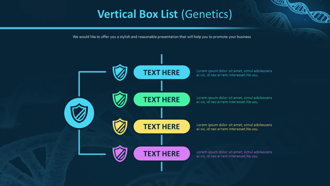 Vertical Box List Diagram (Genetics)