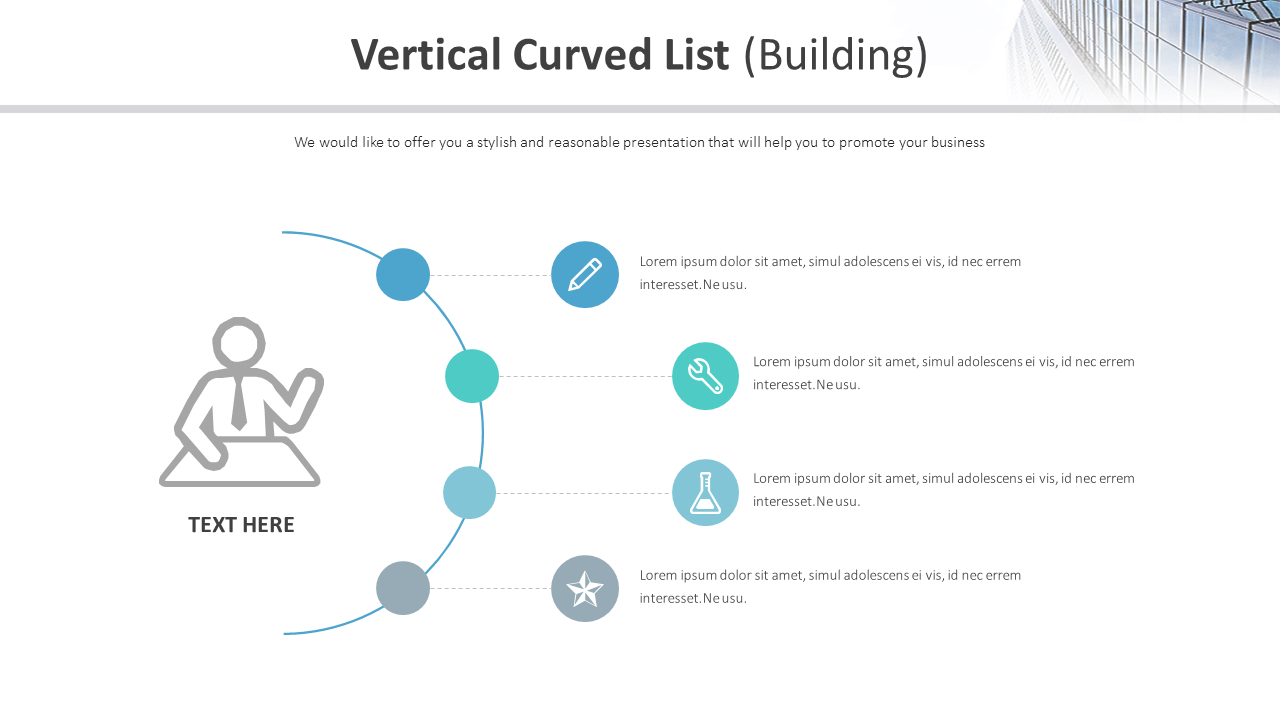Vertical Curved List Diagram (Building)
