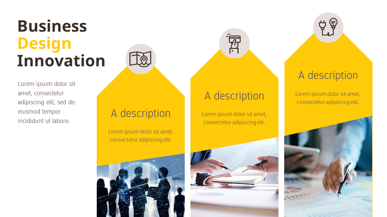 Business Design Innovation PowerPoint Templates for Presentation