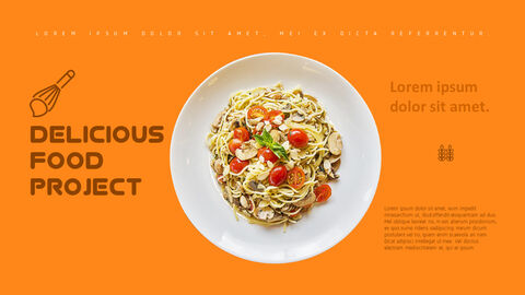 Delicious food project PowerPoint Templates