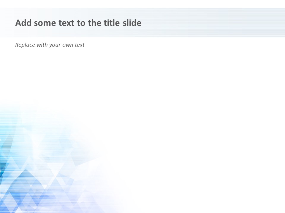 Blue Gradated Sparkling Triangles - Free PPT Template