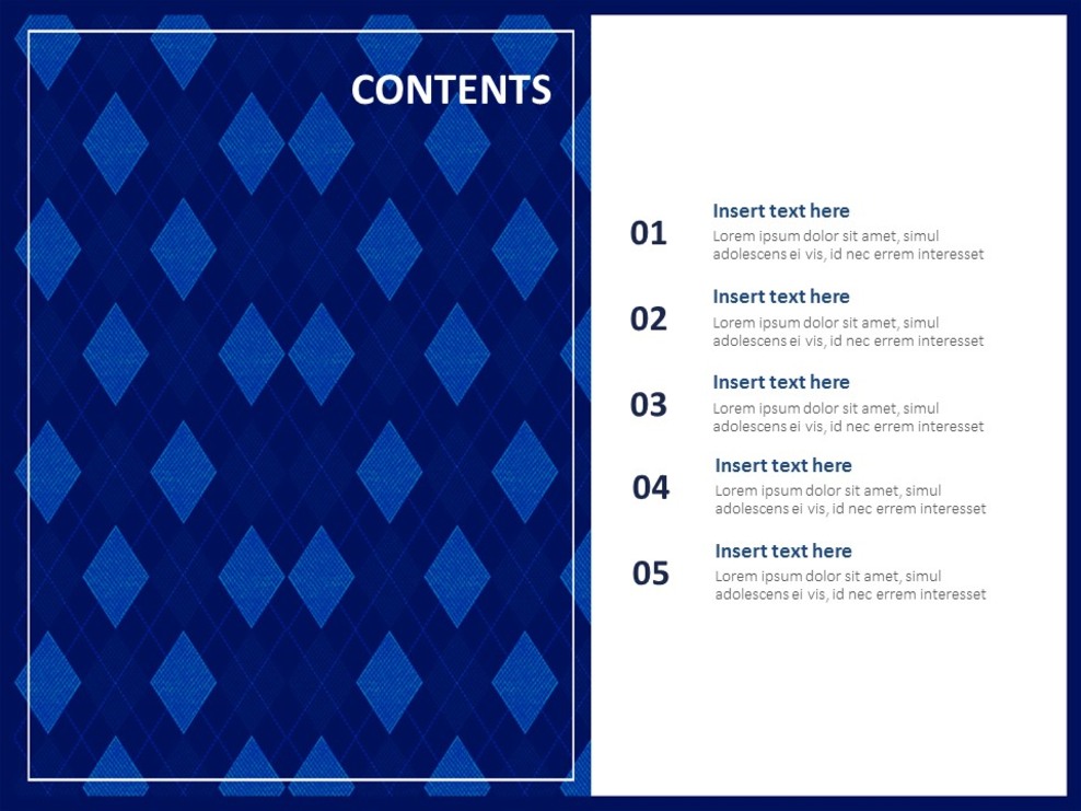 Dark Blue Patterns With Squared Outline - Free Template Design