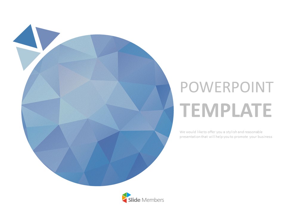 Free Powerpoint Sample - Blue Jewel Circle