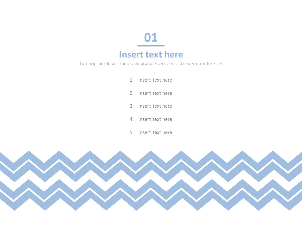 Free PPT Template - Pastel Blue Zigzags