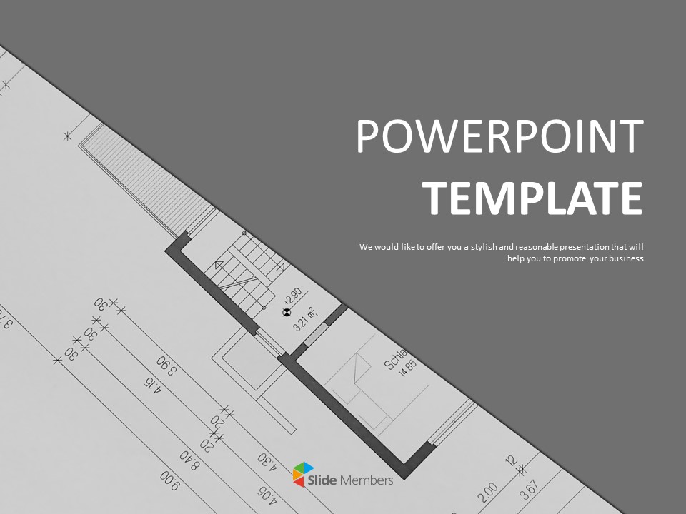 Gray Blueprint - Free Template Design|PPT|Slides
