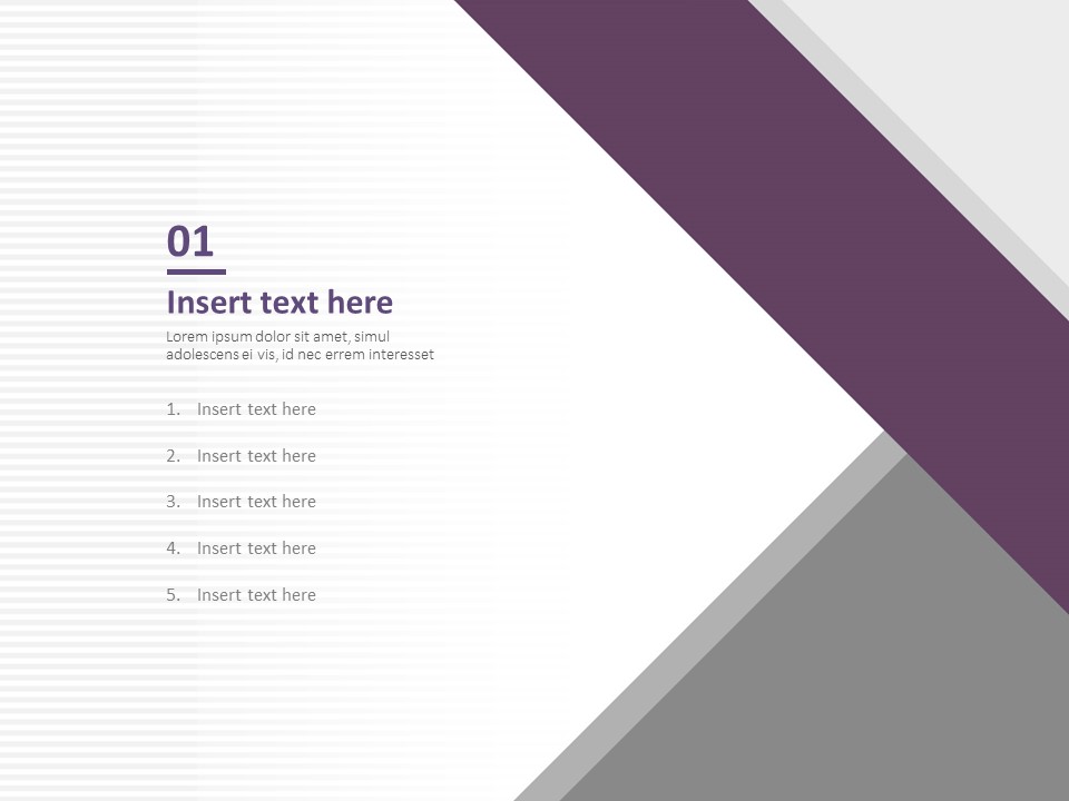 Gray Purple Ribbons - Free Powerpoint Templates Design