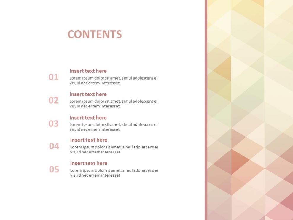 Pastel Mint, Red Gradation With Triangle Patterns - Free Template Design