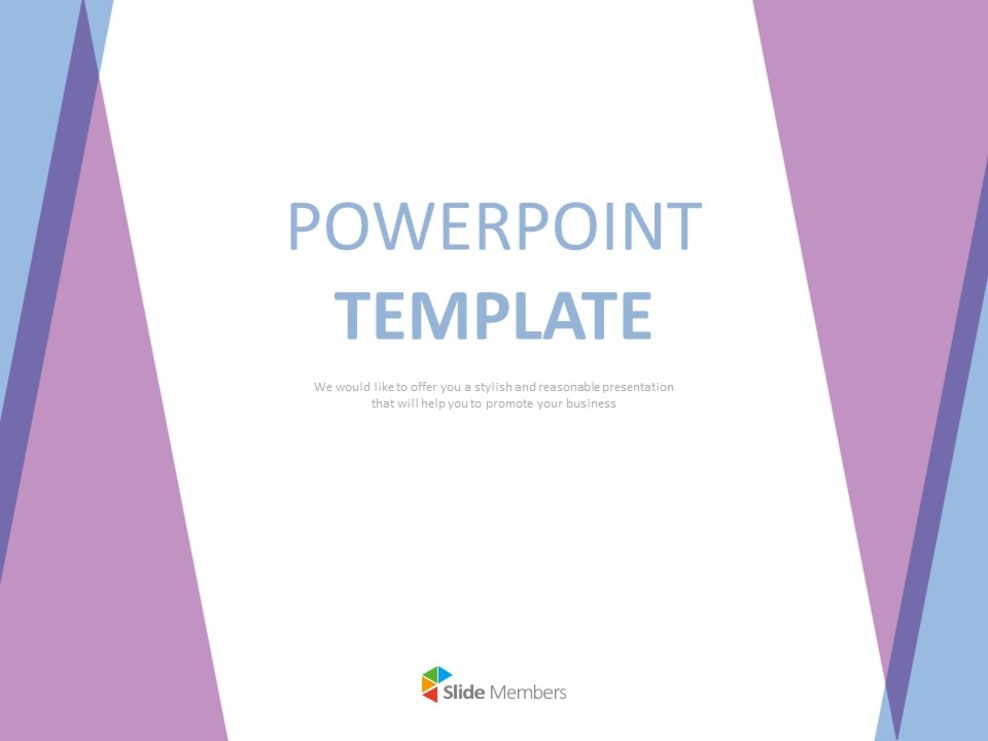 Purple Blue Triangle Pattern - Free PPT Template