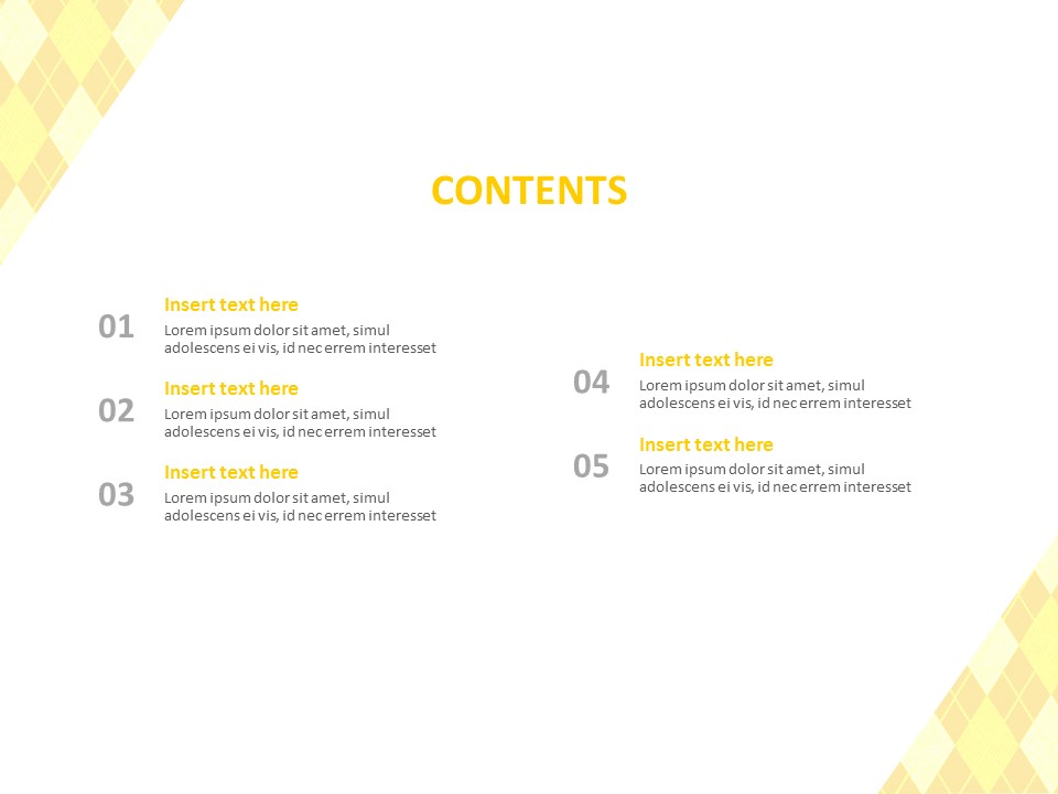 Yellow Diagonal Checkered Lines - Free Presentation Templates