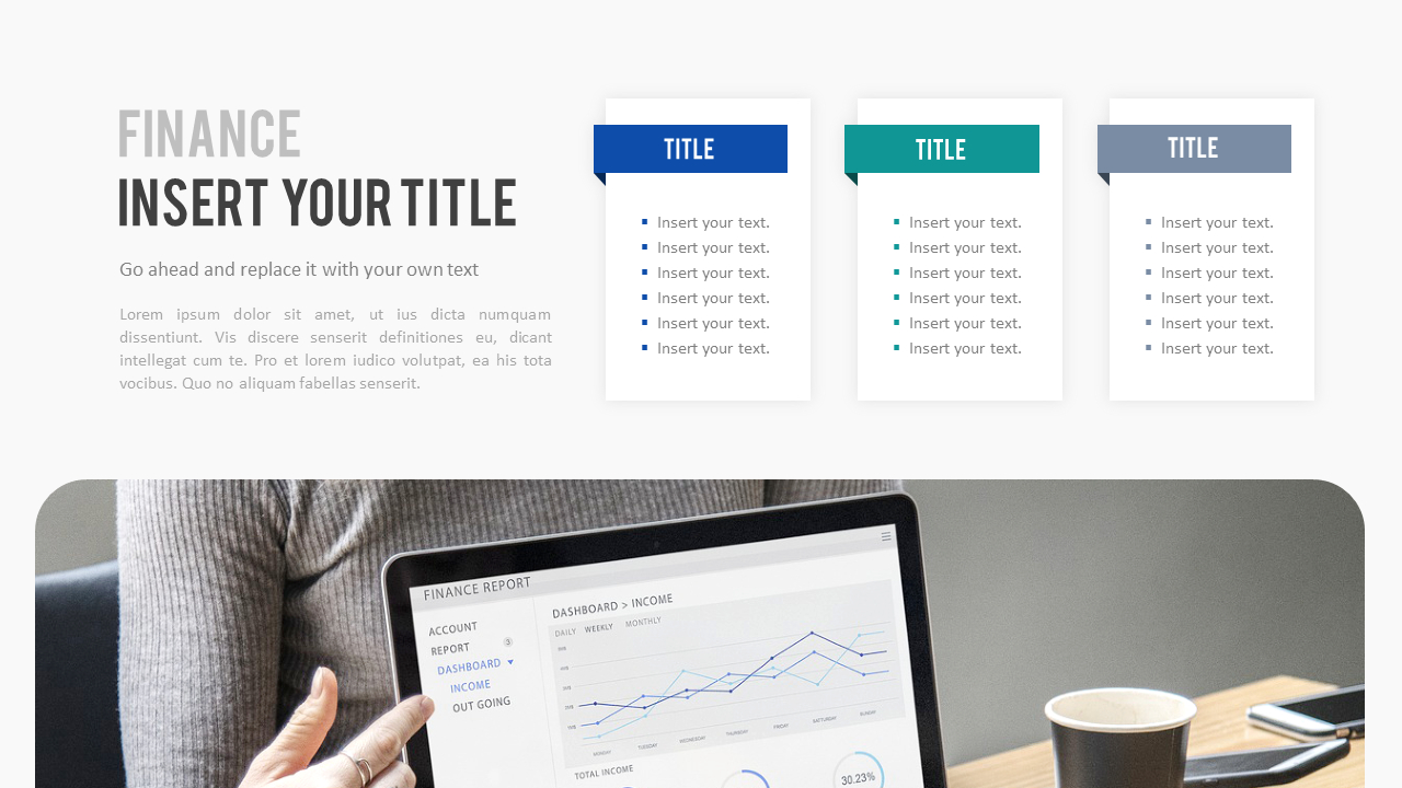 Navy Finance Business Theme Presentation Template