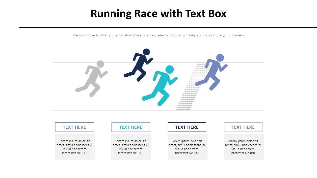Running Race with Text Box Diagram