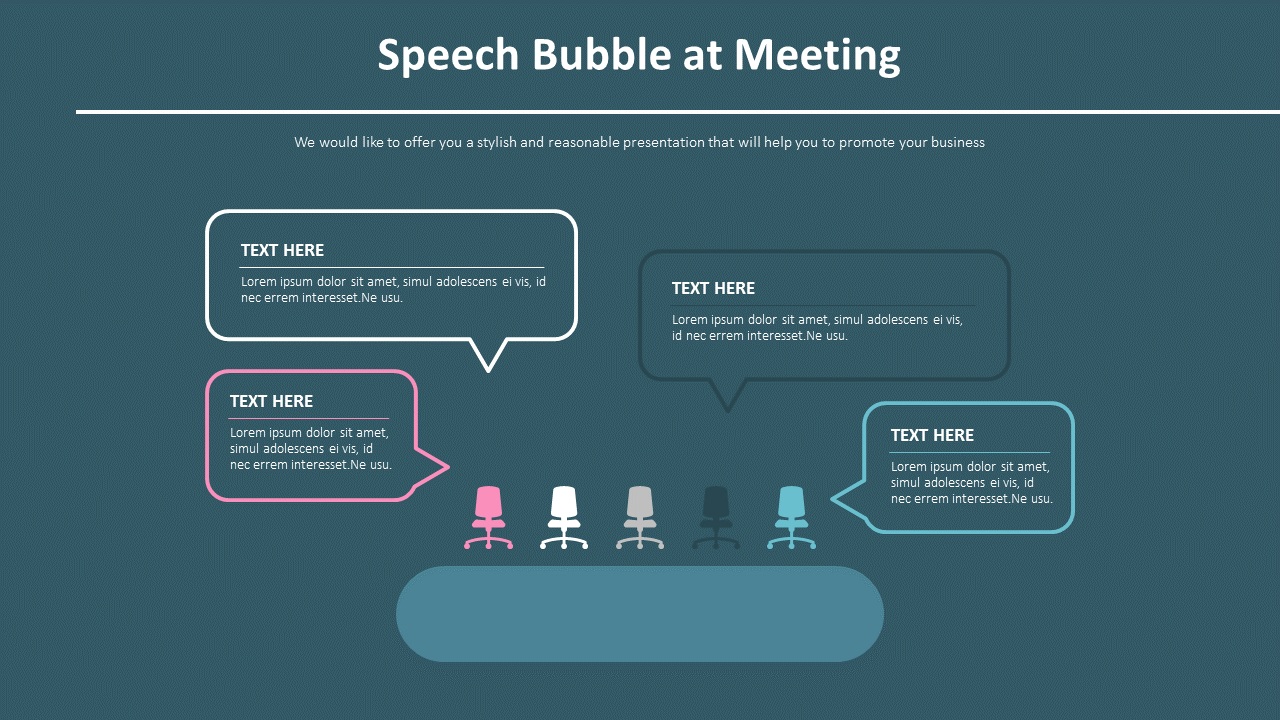 Speech Bubble at Meeting Diagram