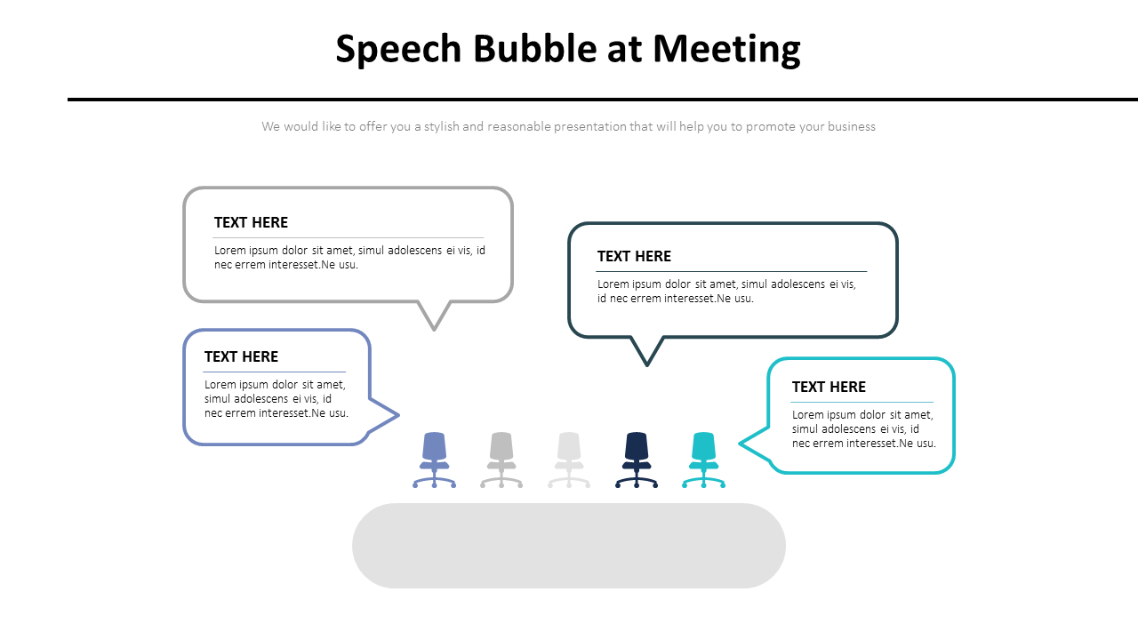 Speech Bubble at Meeting Diagram