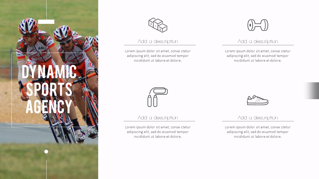 Dynamic Sports Agency PowerPoint Templates for Presentation