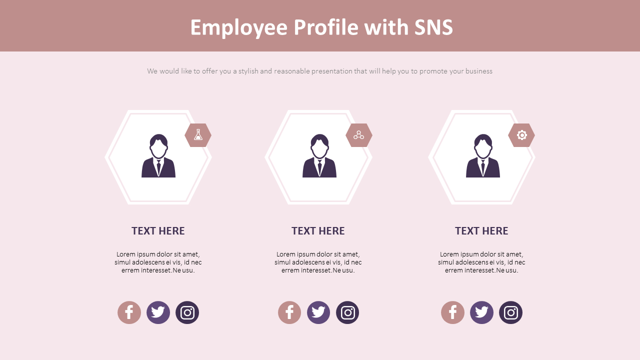 Employee Profile with SNS Diagram