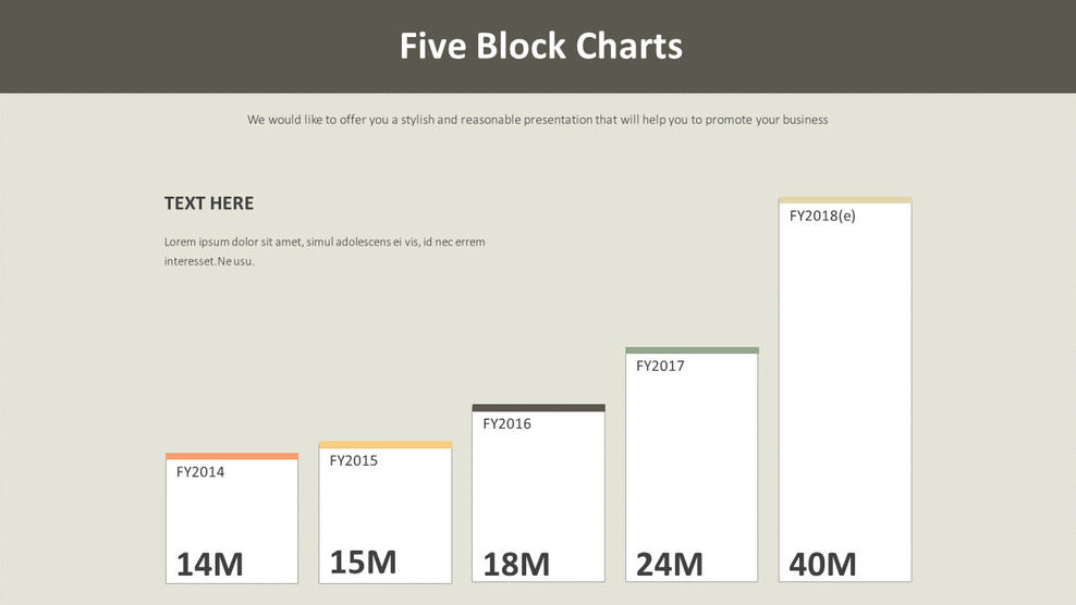 Five Block Charts Diagram