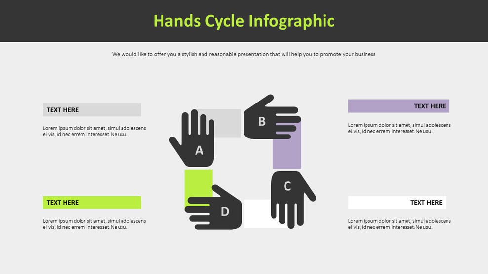 Free Hands Cycle Infographic Diagram|Slides