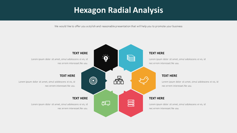 Hexagon Radial Analysis Diagram