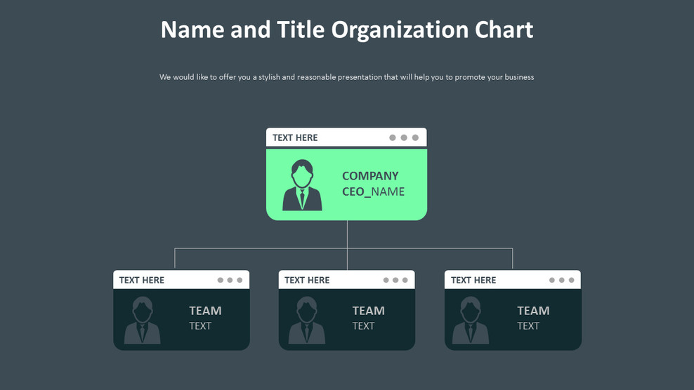 Name and Title Organization Chart Diagram