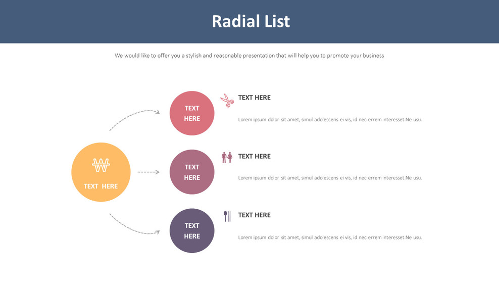 Radial List Diagram