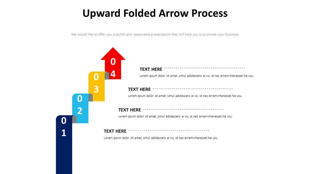 Upward Folded Arrow Process Diagram