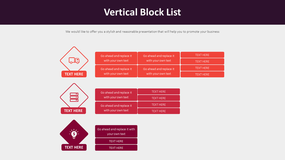 Vertical Block List Diagram
