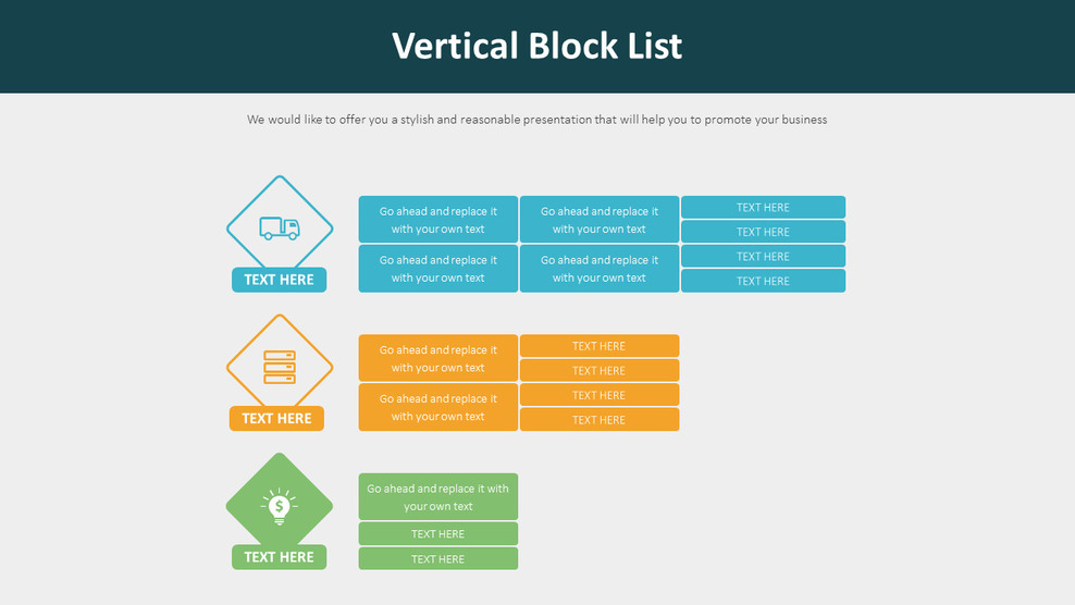 Vertical Block List Diagram