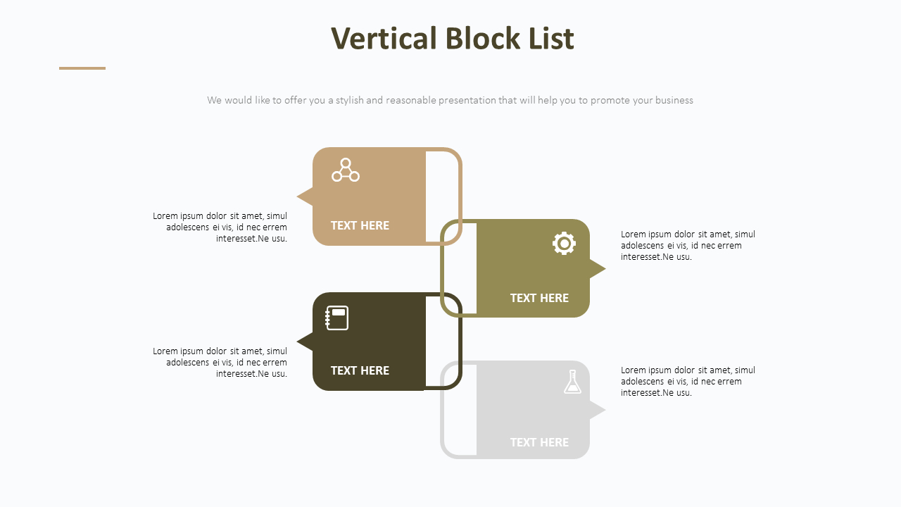 Vertical Block List Diagram