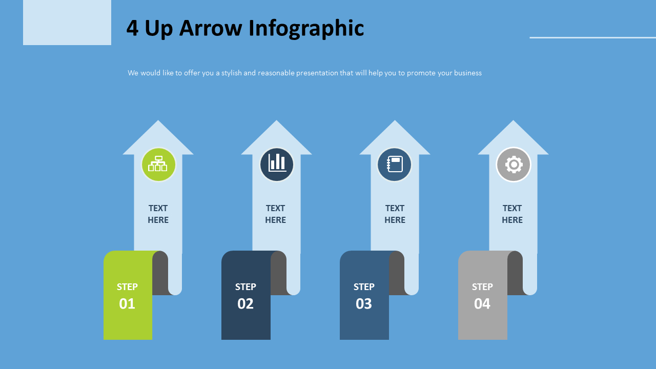 4 Up Arrow Infographic Diagram|Process