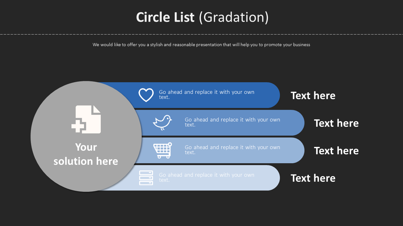 Circle List Diagram (Gradation)