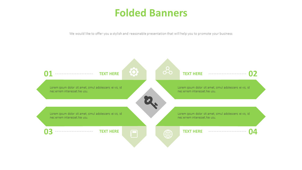 Folded Banners Diagram|List